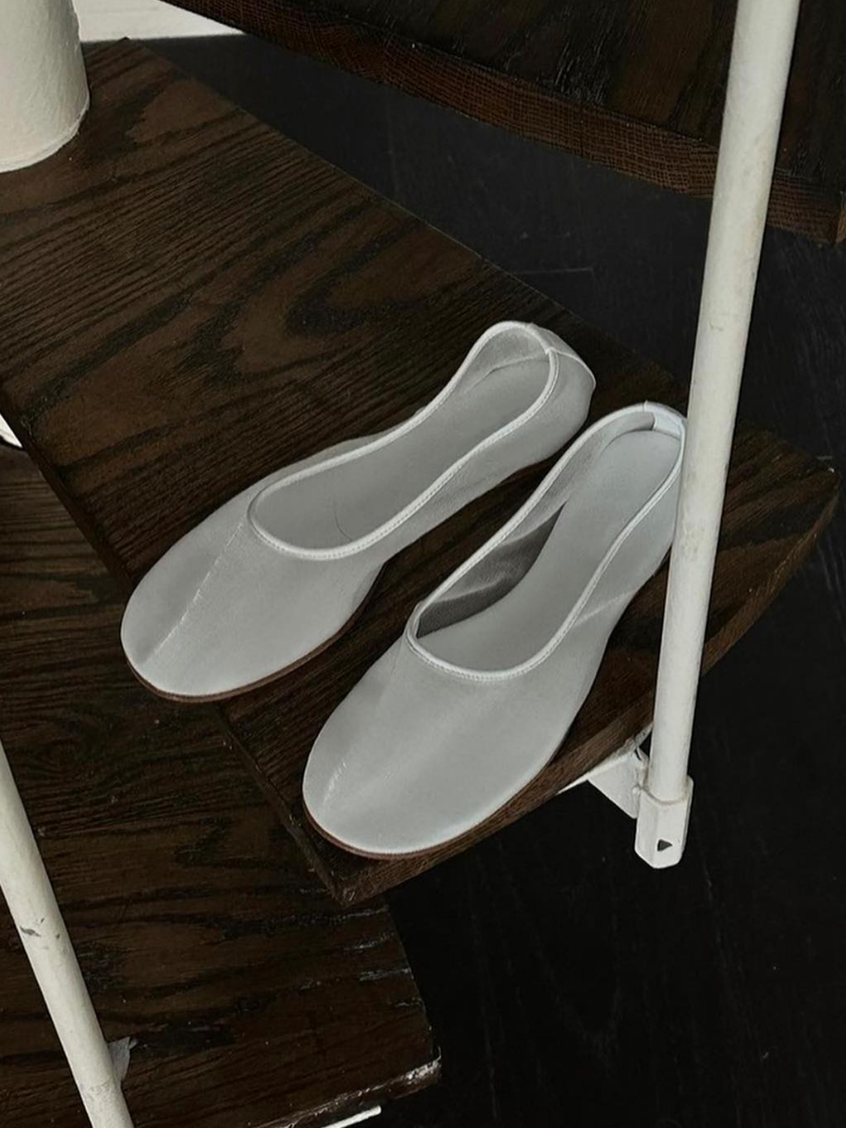 White Semi-Transparent Mesh Ballet Flats With Round Toe – Fuchsia Boots