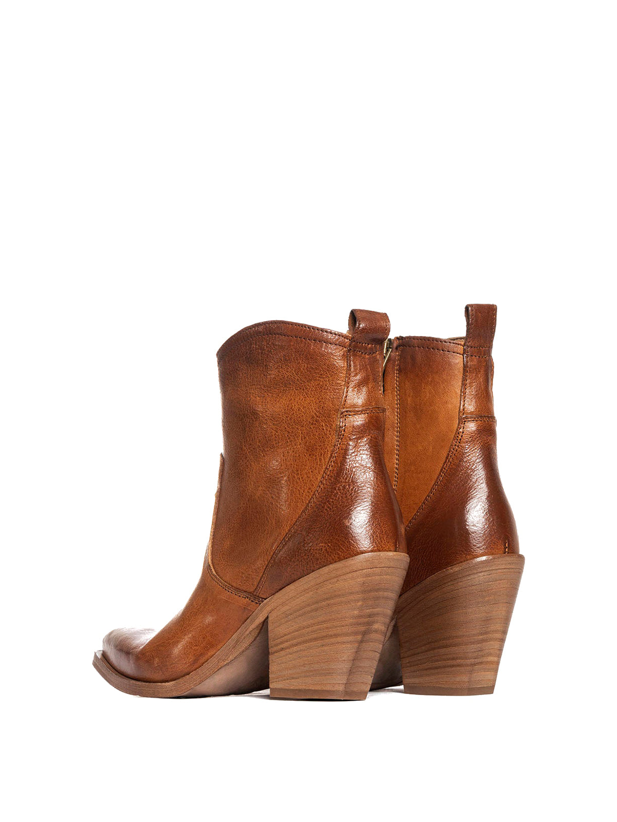 Cognac Snip-Toe Side Full-Zip Classic Ankle Cowgirl Boots – Fuchsia Boots