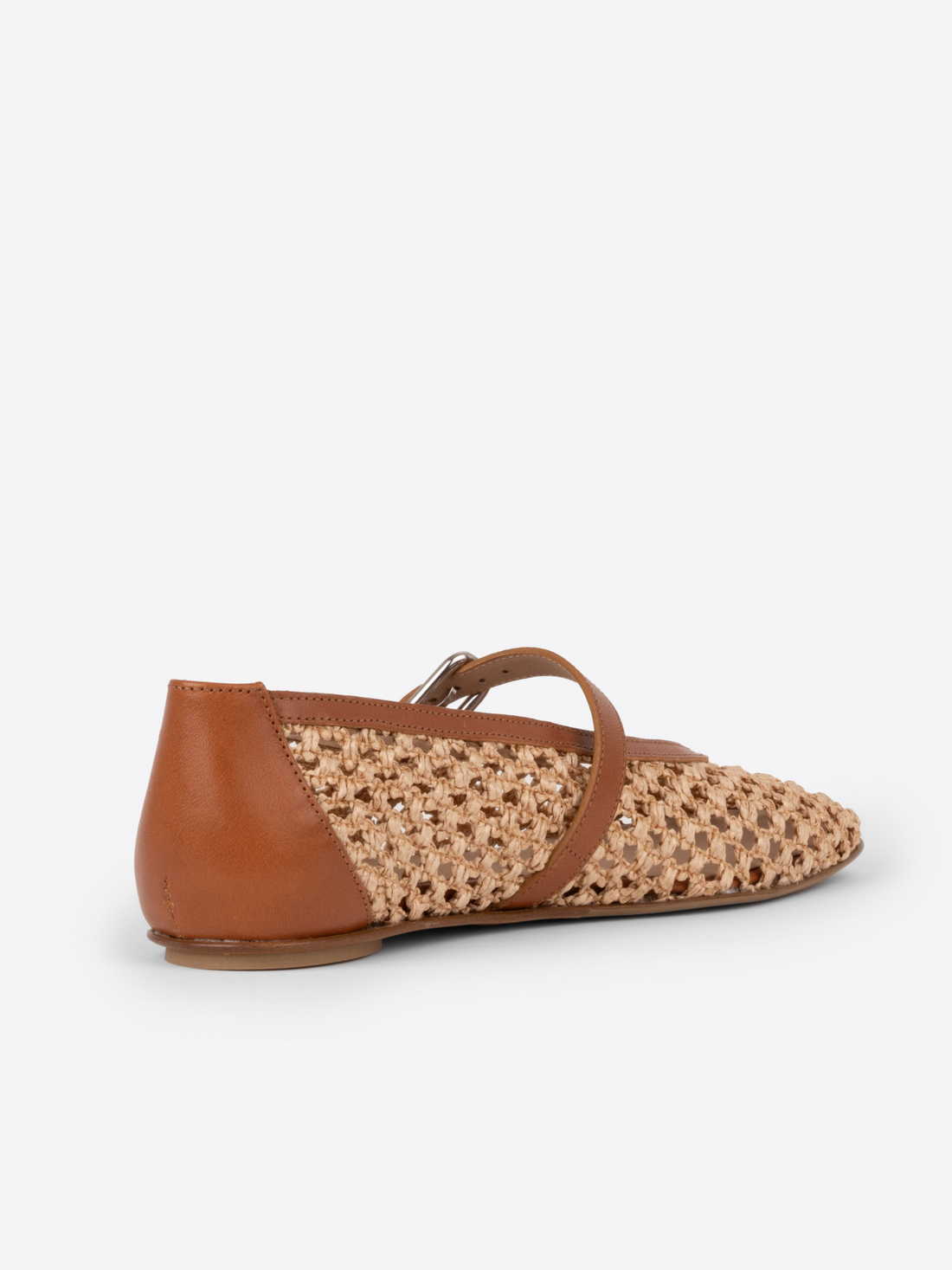 Beige Raffia Woven Square Toe Ballet Flats Mary Janes – Fuchsia Boots